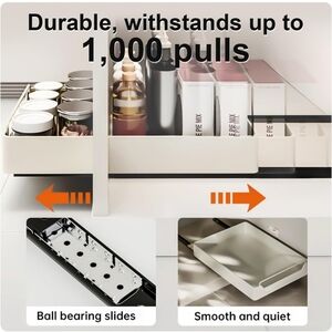 Kitchen | Pull Out Cabinet Organizer Fixed With Adhesivewhite | Poshmark